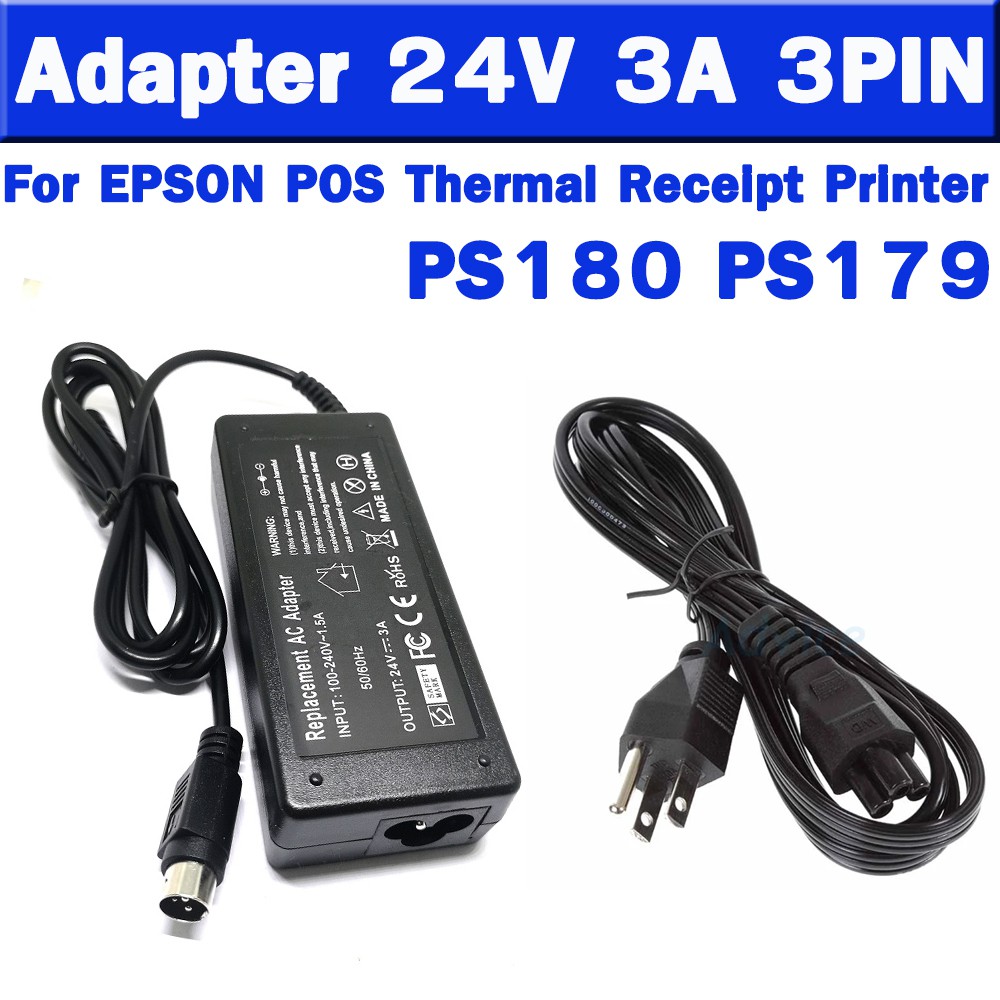 1PCS 24V 3A 3PIN 72W AC Adapter Power Supply Charger For NCR RealPOS ...