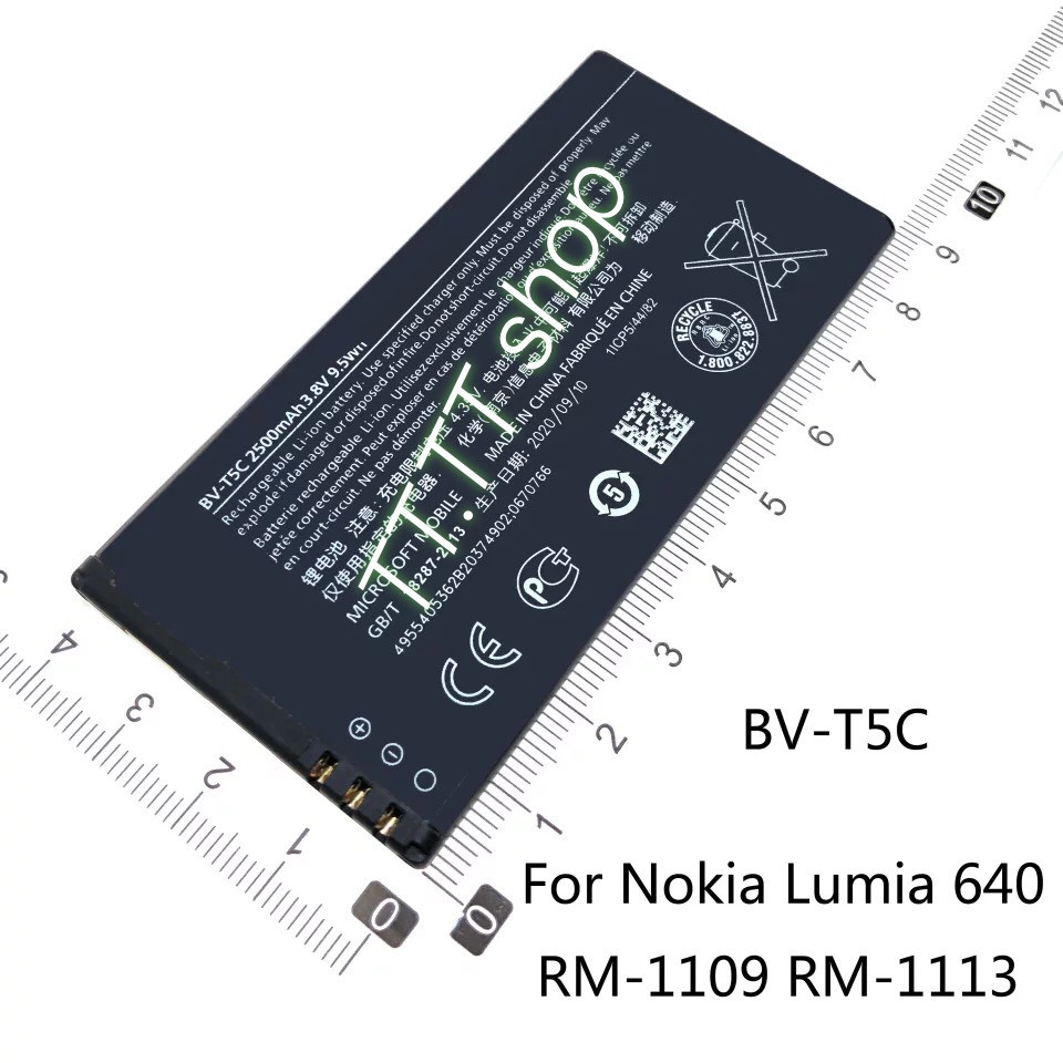 แบตเตอรี่ แท้ Nokia Lumia 640 RM-1109 RM-1113 BV-T5C 2500mAh ประกันนาน 3 เดือน | Shopee Thailand