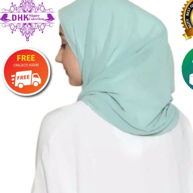 Hijau Dhk store ฮิญาบ pashmina ธรรมดาล่าสุดทําจากเพชรสีเขียวยืด/isbela ...
