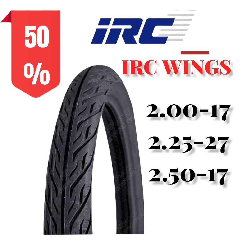 ยางนอก IRC WINGS NR77 สำหรับใส่รถมอเตอร์ไซด์ (เลือกขนาดในตัวเลือกด้วย ...