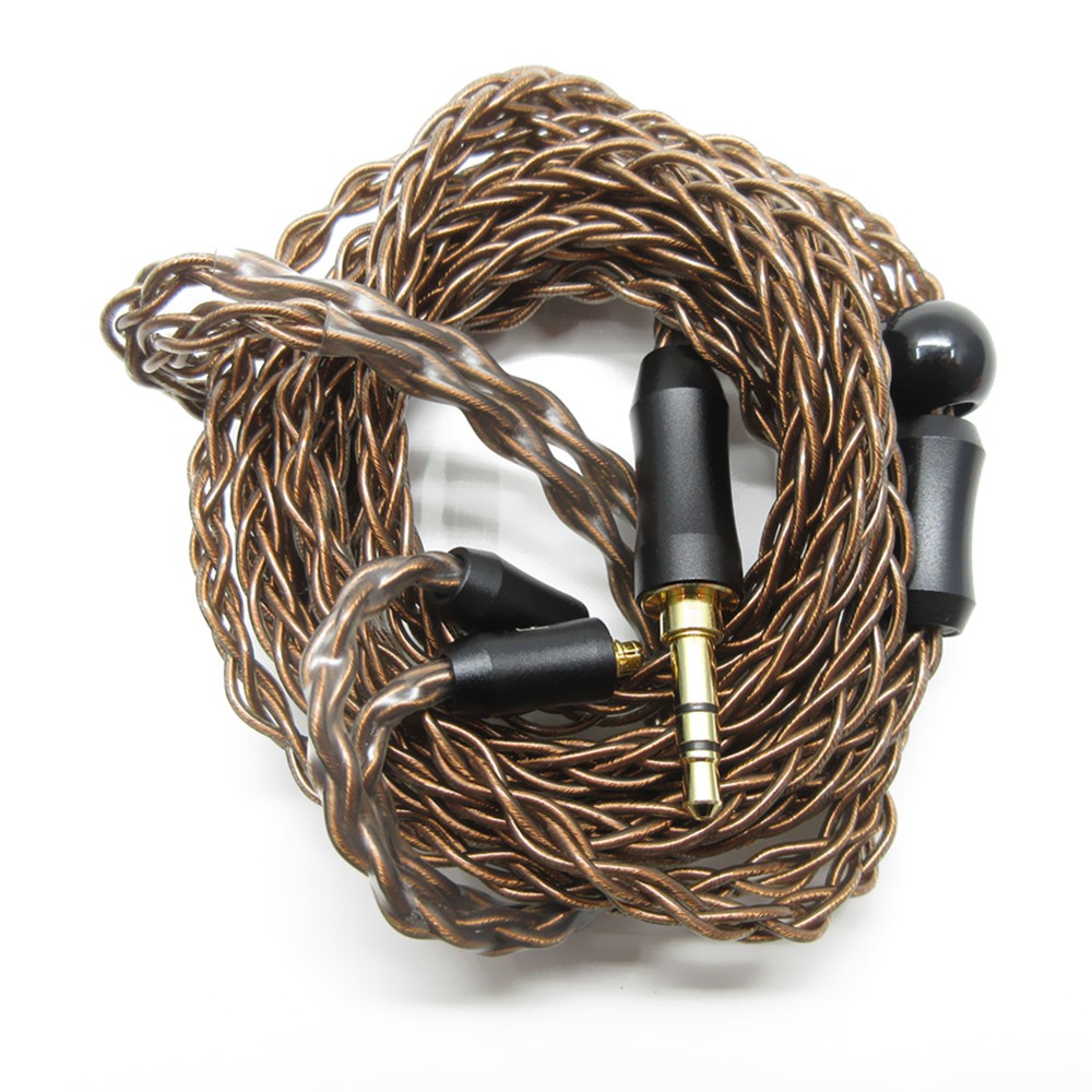 mmcx/2 pin 0 . 78 mm สายหูฟังเชื่อมต่อ 8 แกนสีเงินสําหรับ se 215 ue 900 ...