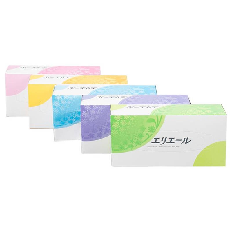 เอลิแอล กระดาษเช็ดหน้าพรีเมี่ยม 180 แผ่น แพ็ค 5 กล่อง / Elleair Facial ...