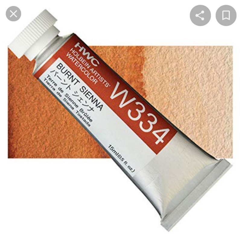 Burnt sienna (W134/W334/WW134) 5ml/15ml/60ml Series A สีน้ำ โฮลเบน (โฮ ...