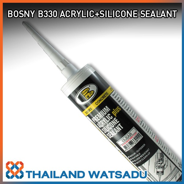 BOSNY ACRYLIC+SILICONE SEALANT B330 กาวซิลิโคนผสมอะครีลิค สำหรับยาแนวอุดรอยต่อ เพื่อป้องกันการ ...