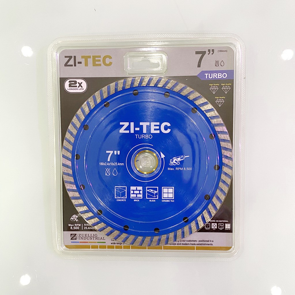 ZI-TEC ใบเพชรตัดกระเบื้อง/ปูน/คอนกรีต ทูอินวัน ขนาด 7 นิ้ว (180mm) (ตัดน้ำ/ แห้ง) | Shopee Thailand