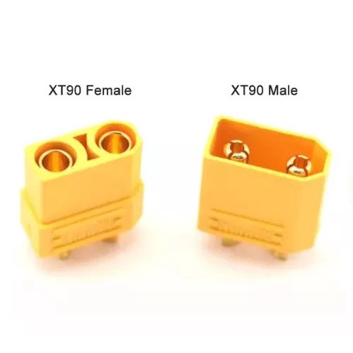 Amass XT90 แบบมีฝาปิด ( XT90 ,90A Male & Female Bullet Connectors Plug ,ขั้วต่อแบตเตอรี่ )(ราคา ...