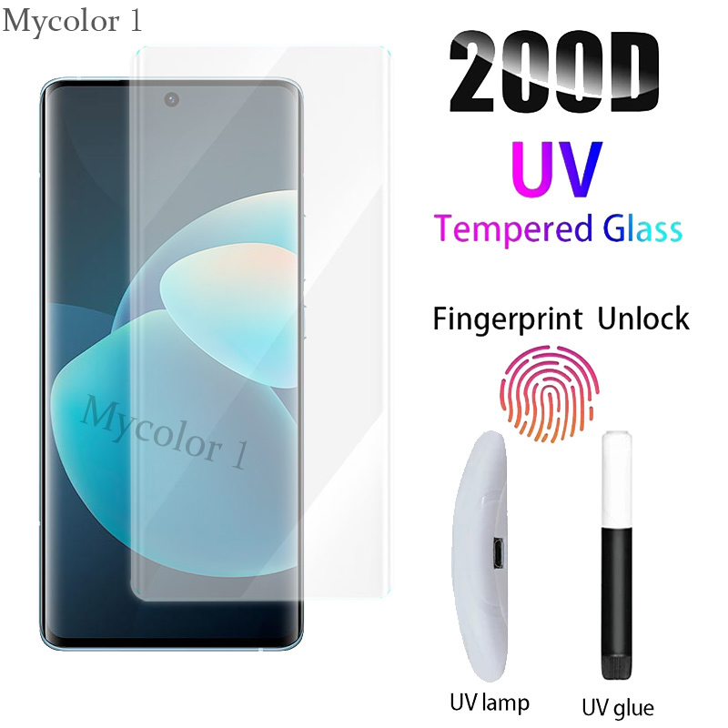 UV กาวเต็มจอ ฟิล์ม กระจกนิรภัย VIVO X200 Y78 Y78+ V50 V40 V30E V30 V29 V27 V25 V23 X100 X90 X80 ...