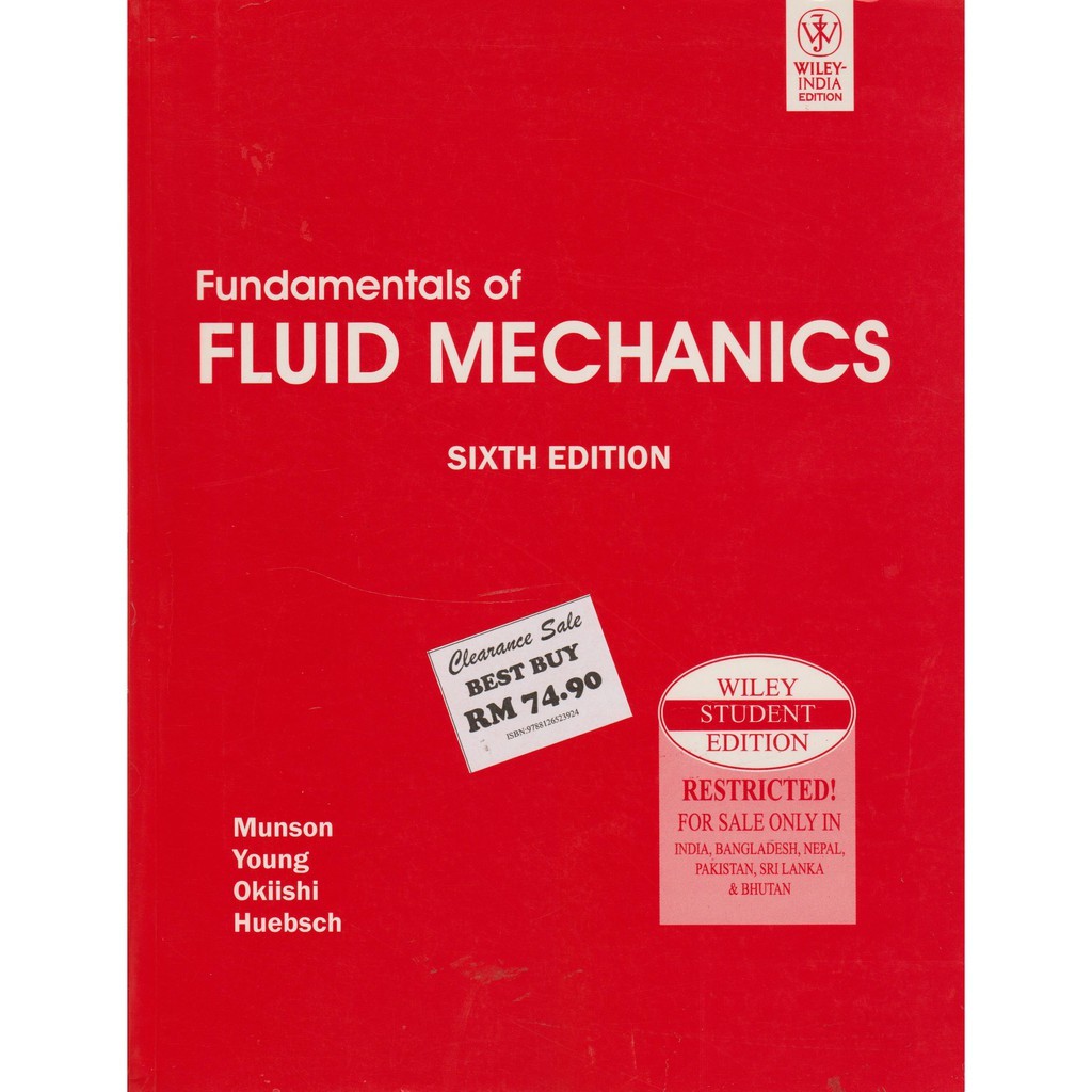Fundamentals OF FLUID MECHANICS 6E- โดย MUNSON/YOUNG | Shopee Thailand
