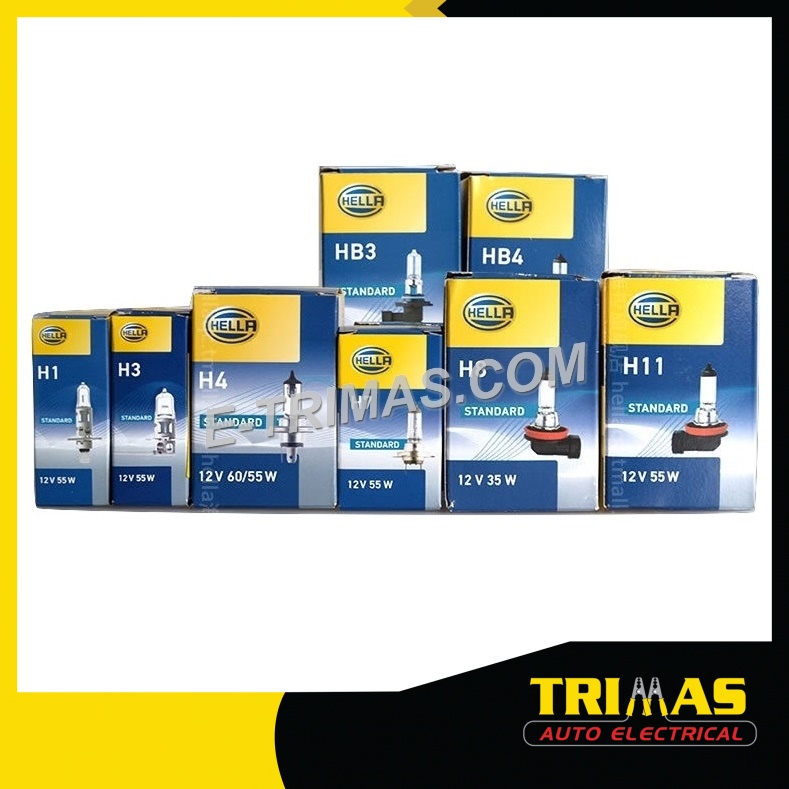 Hella Germany H1 H3 H4 H7 H11 HB3 HB4 หลอดไฟฮาโลเจน | Shopee Thailand