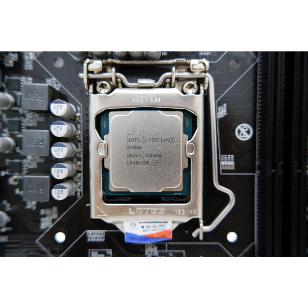 ชุดซีพียูพร้อมเมนบอร์ด CPU : INTEL PENTIUM G4600 3.6 GHz MB : BTC B250C NO BOX (ใส่การ์ดจอได้ 12 ...