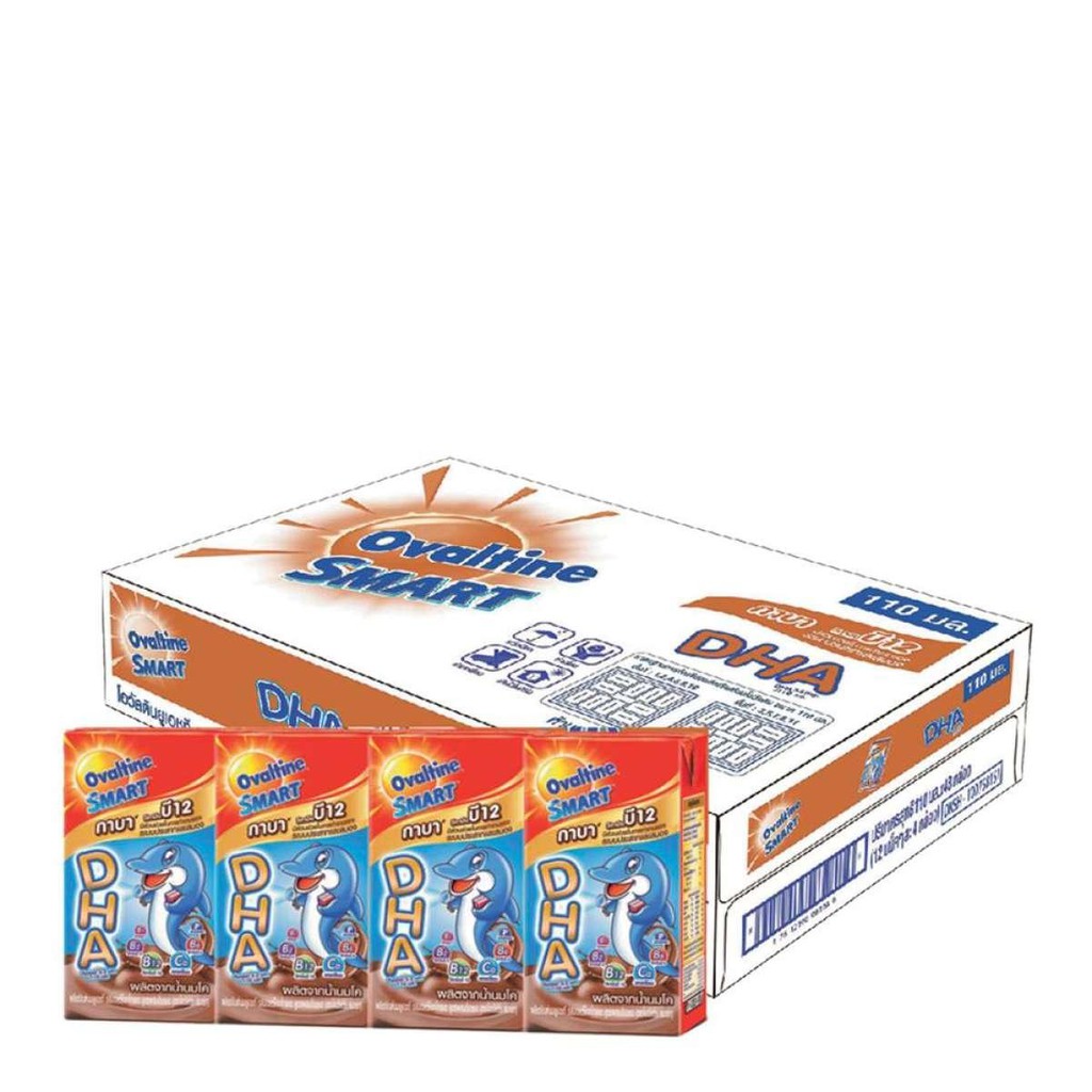 Ovaltine UHT Smart Shock Malt with Fish Oil 110ml. Pack of 48 boxes. | Shopee Thailand