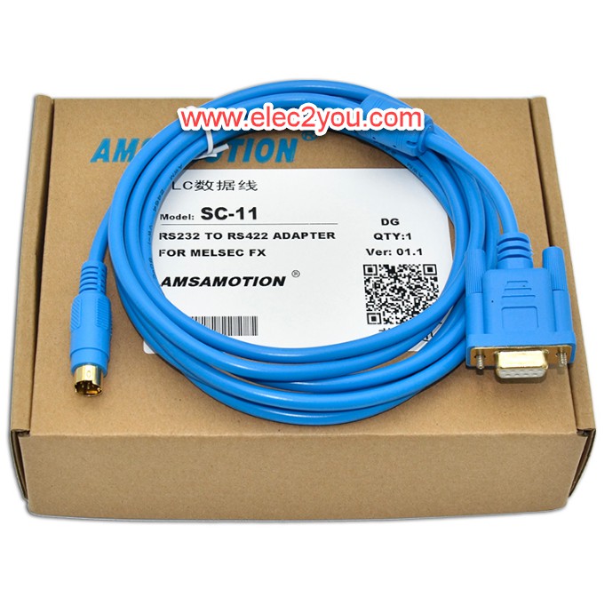 สาย Link Mitsubishi PLC programming cable serial cable SC-11 | Shopee ...
