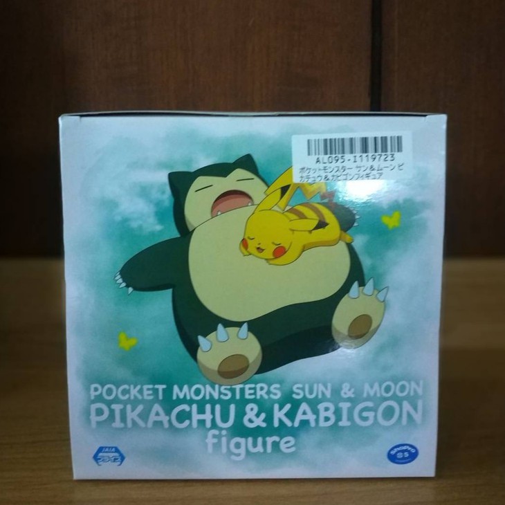 โมเดล FIGURE Pokemon Sun & Moon PIKACHU & SNORLAX Kabigon ปิกาจู คาบิ ...
