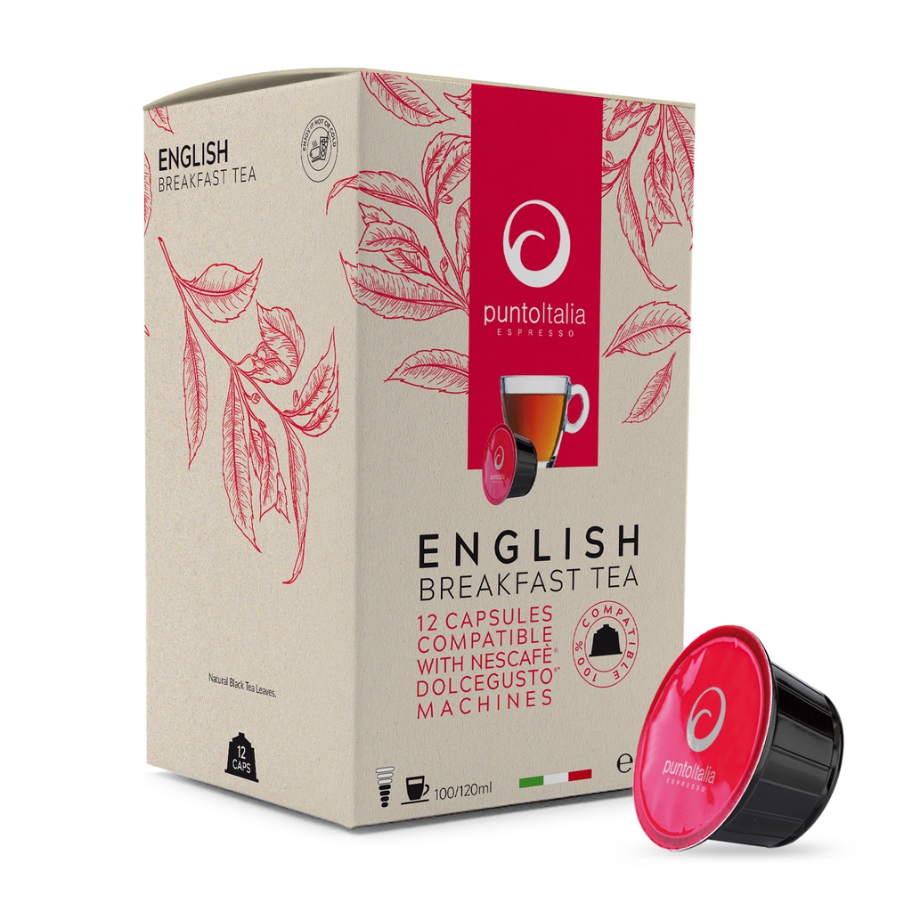 Punto Italia Espresso ชาแคปซูล ENGLISH BREAKFAST TEA Dolce Gusto ...