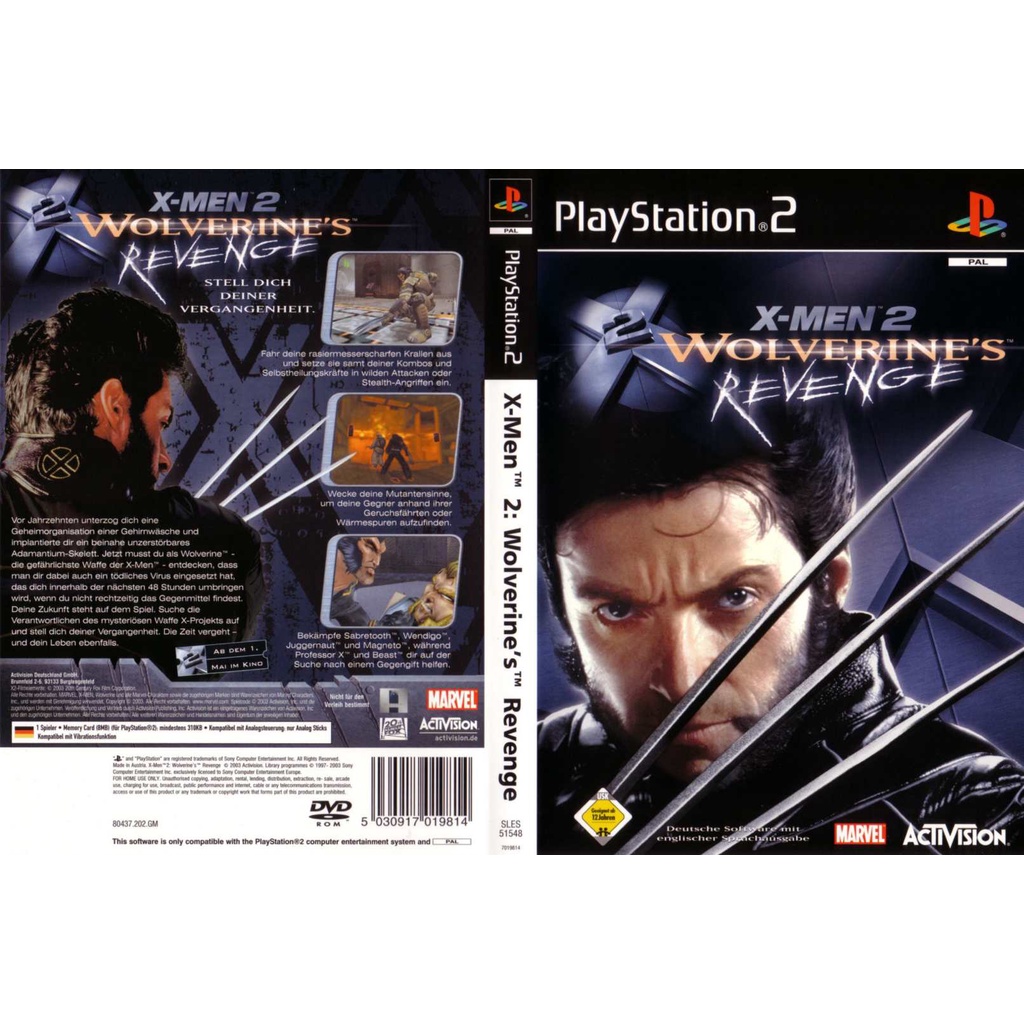 แผ่นเกมส์ PS2 X-Men 2 - Wolverine's Revenge คุณภาพ ส่งไว (DVD) | Shopee ...