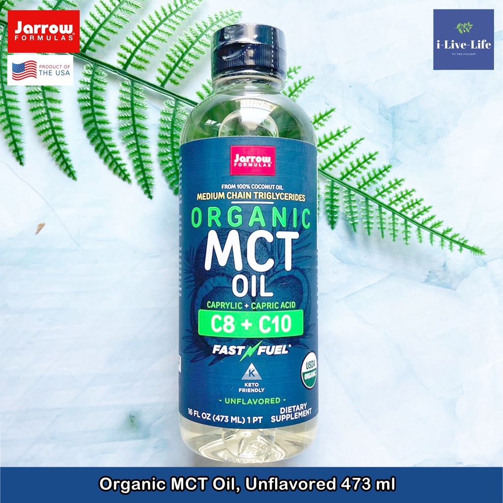 Jarrow Formulas - Organic MCT Oil Keto Friendly l, Unflavored 473 ml ...