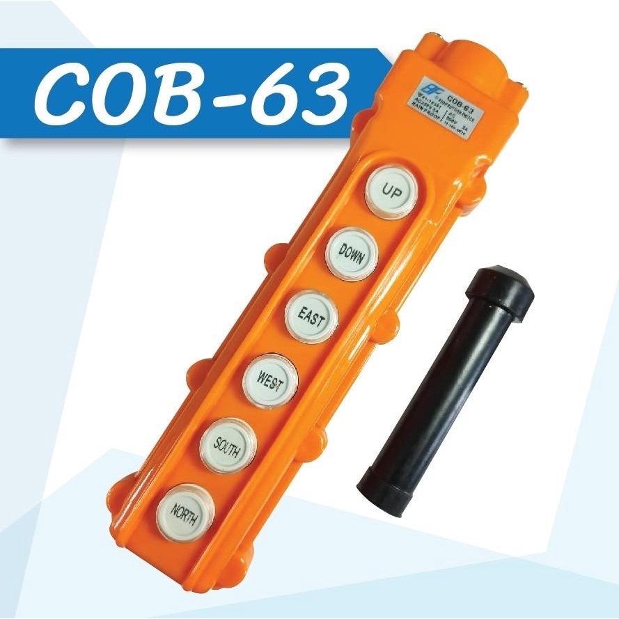 BF สวิทช์เครน สวิทช์รอกไฟฟ้า 6 ปุ่ม ผ่านแมกเนติก 250V 5A รุ่น COB-63 | Shopee Thailand