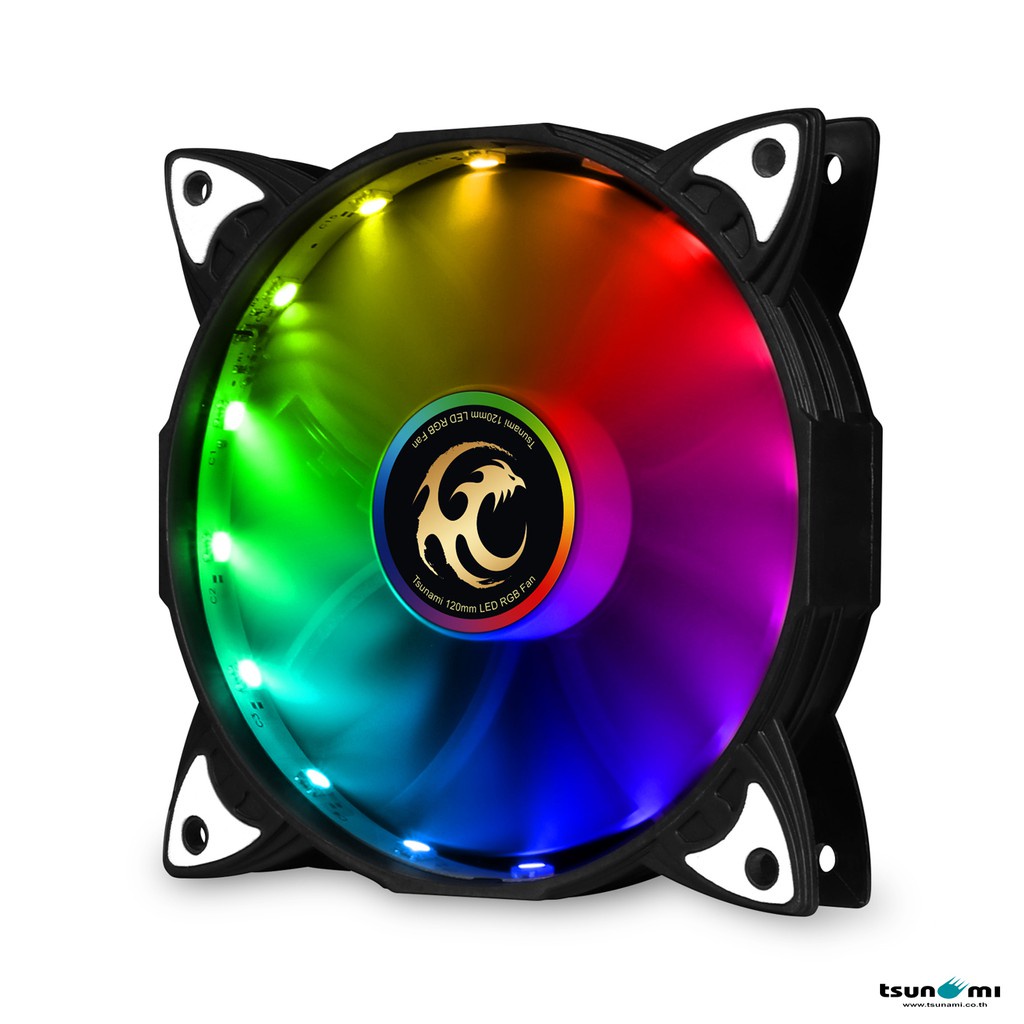 Tsunami Rainbow Series RGB Cooling Fan X 7 120mm with Remote Control ...