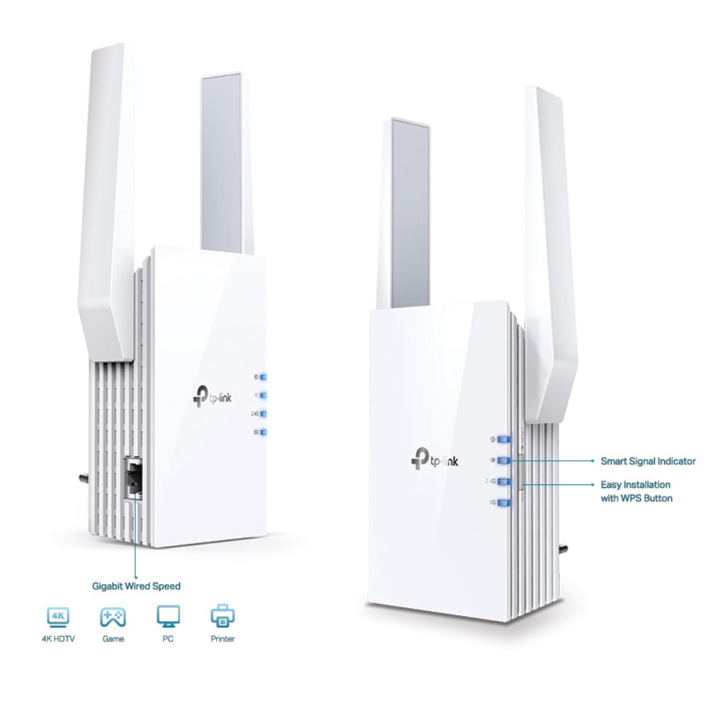 TP-Link RE605X AX1800 Wi-Fi Range Extender ตัวขยายสัญญาณไวไฟ แรงเต็มสปีด กับเทคโนโลยี WiFi6 ...