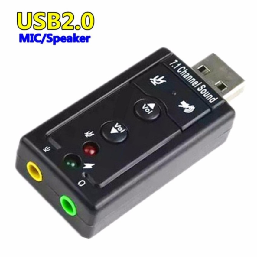 USB Sound Card Audio Adapter External Laptop Device PC Notebook ...