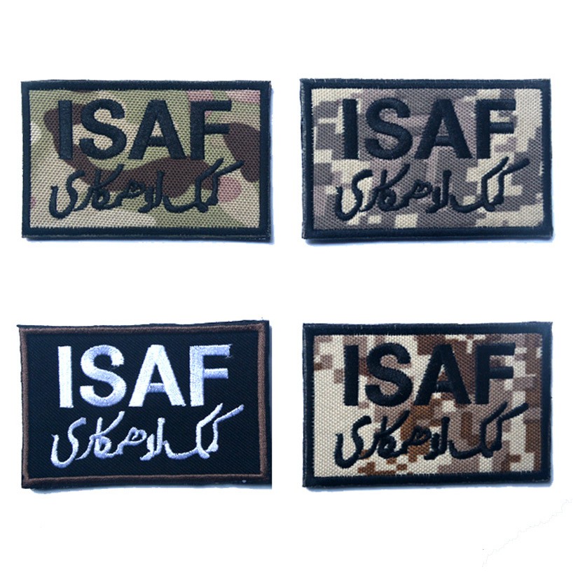 ISAF International Security Assistance ในแพทช์ทหารยุทธวิธีอัฟกานิสถาน | Shopee Thailand