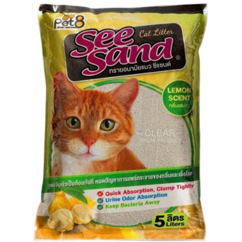 ทรายแมว 5ลิตร See Sand SeeSand Pet 8 | Shopee Thailand