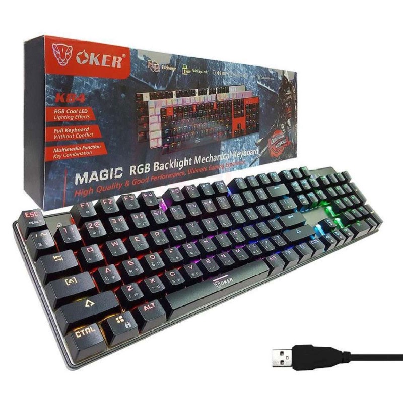 Oker keyboard mechanical k-84 Outemu Switch | Shopee Thailand