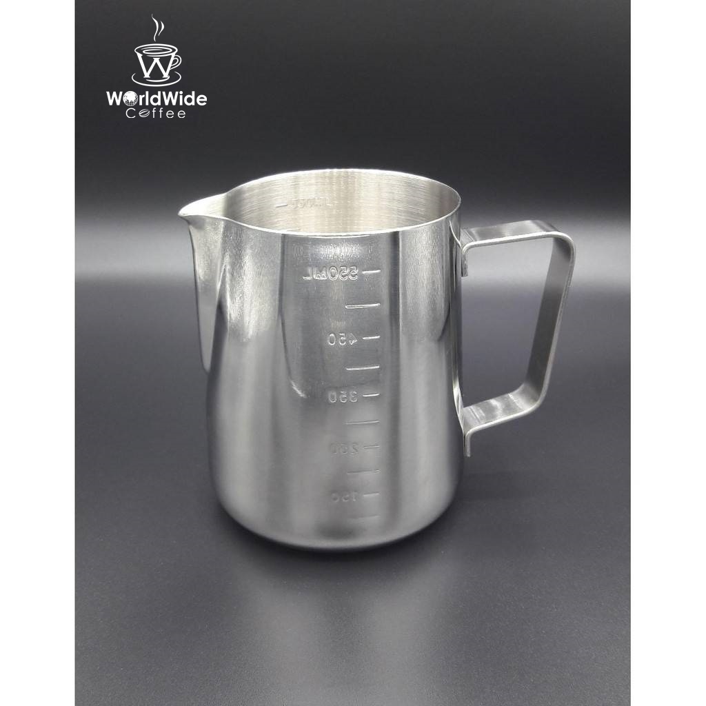 เหยือกตีฟองนม Stainless Milk Pitcher มี 2 มาตรวัด ขนาด 350 ml. และ 600 ...