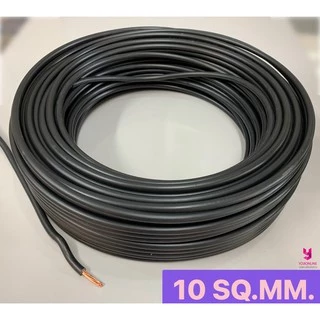 สายเดี่ยว สายทองแดง THW 1x10 SQ.MM สายเบอร์ 10 สายกราวด์ แบ่งขาย เมตรละ 29 บาท แบ่ง 3 เมตรขึ้นไป ...