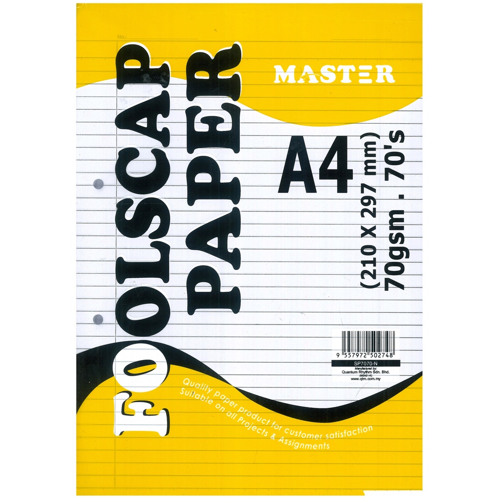 กระดาษ Foolscap A4 70Gsm (210X297 มม.) 70'S | Shopee Thailand