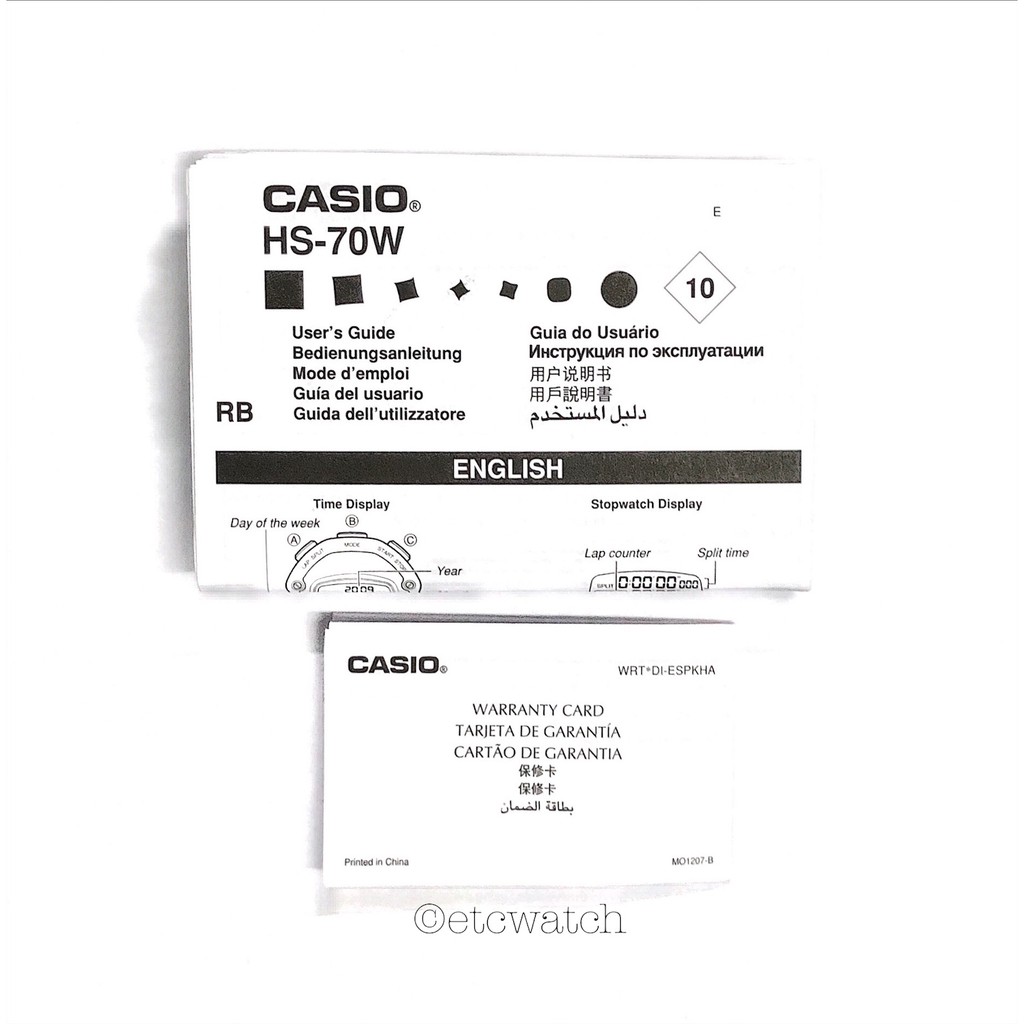 พร้อมส่ง> นาฬิกาจับเวลา Casio HS-70W รับประกัน 1 ปี | Shopee Thailand