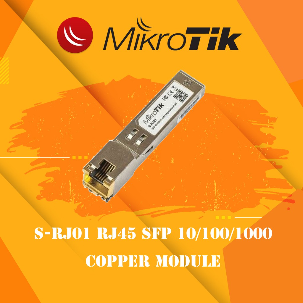 Mikrotik S-RJ01 RJ45 SFP 10/100/1000 Copper Module | Shopee Thailand