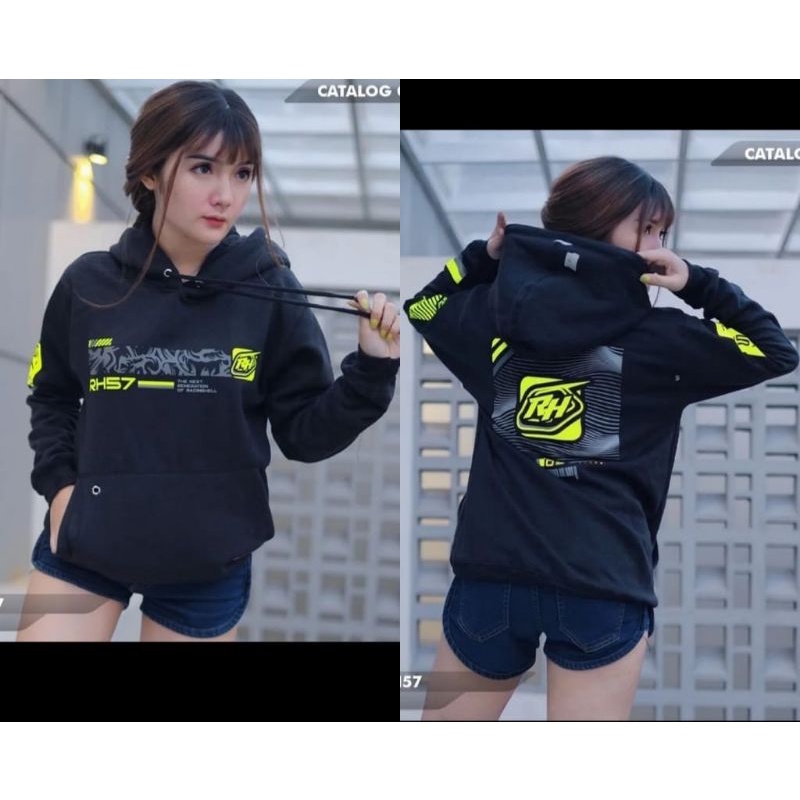 เสื้อกันหนาวมีฮู้ดซิ่ง RH 057 ฟรีสติ๊กเกอร์ | Shopee Thailand