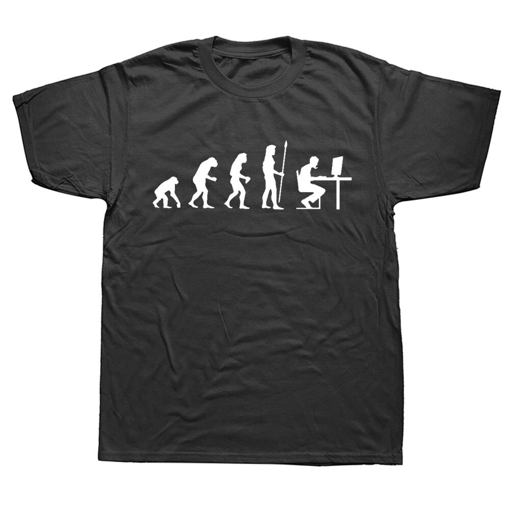 เสื้อยืดผ้าฝ้ายพรีเมี่ยม เสื้อยืดแขนสั้น ผ้าฝ้าย พิมพ์ลาย Geek ...