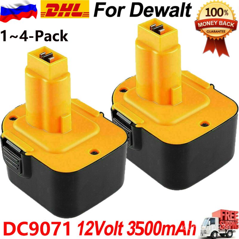 1 ~ 4-Pack DC9071 12V 3.5AH แบตเตอรี่สำหรับ DEWALT DW9071 DW9072 DW953 ...