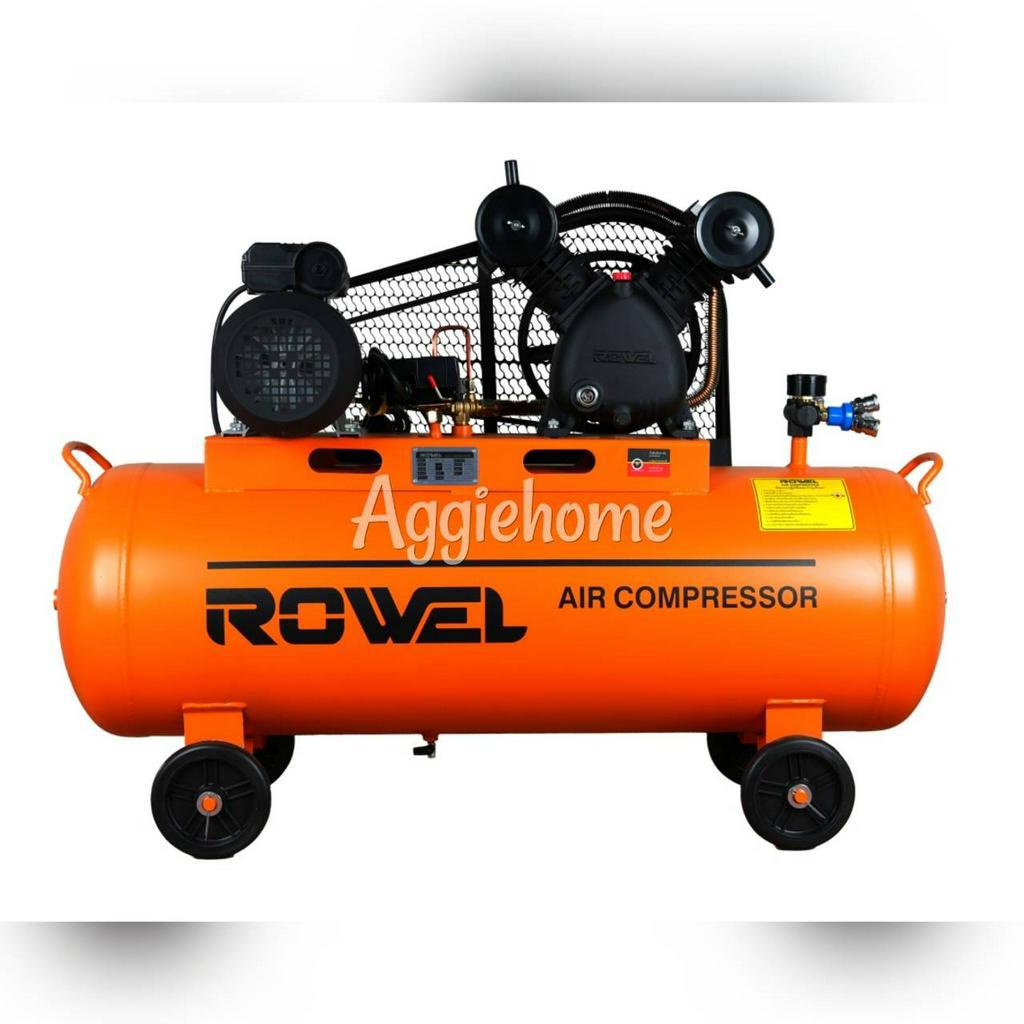 ROWEL ปั๊มลมสายพาน รุ่น BV2065-110 (สีส้ม) กำลัง 3HP ขนาด 110 ลิตร ...