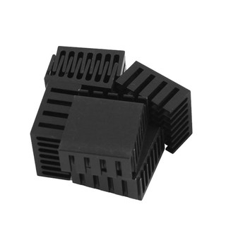 10 Pcs Black Aluminum Cooler Radiator Heat Sink Heatsink 20mm x 20mm x ...