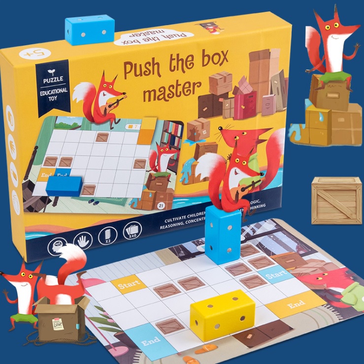 Push the box master board game บอร์ดเกมช่วยจิ้งจอกผลักกล่อง เกมฝึกไหว ...