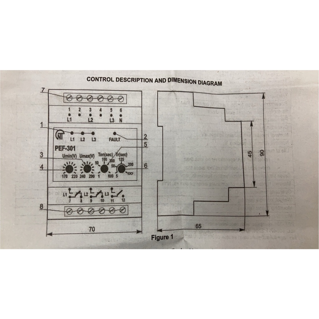 NOVATEK PEF-301 อุปกรณ์เลือกเฟสอัตโนมัติ สำหรับตู้MDB UNIVERSAL AUTOMATIC ELECTRONIC PHASE ...
