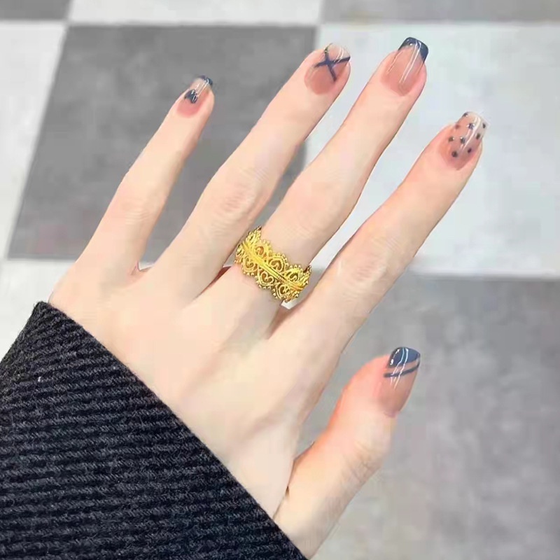 【สินค้าใหม่】R352 เล็บปลอมสำเร็จรูป เล็บปลอมยาว กันน้ำ หลากหลายสไตล์ ...