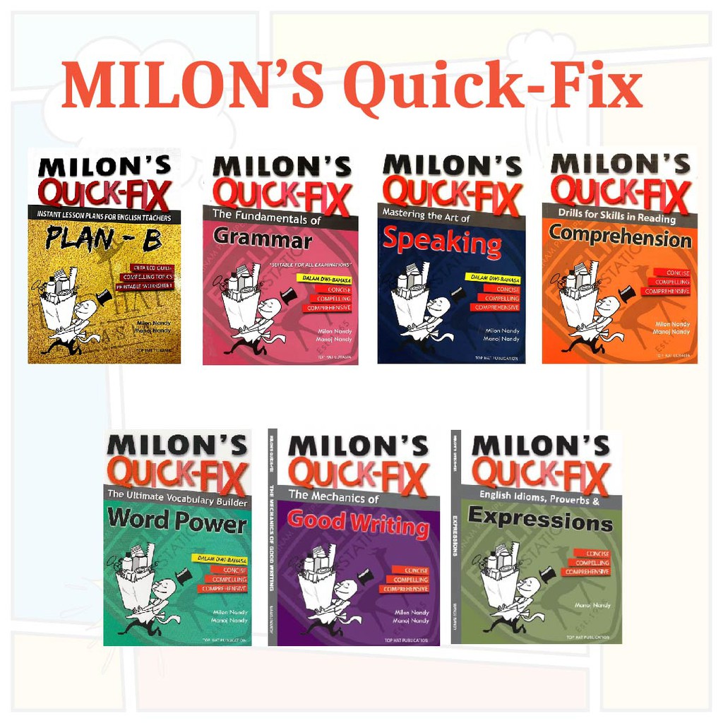 Milon's คําพูดภาษาอังกฤษ แบบแก้ไขเร็ว Grammar Word Power COMPREHENSION IDIOMS [BCO] | Shopee ...