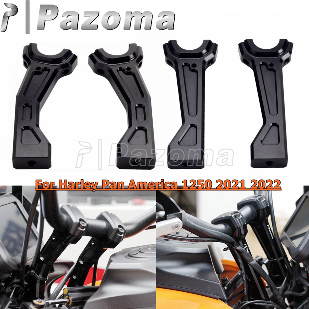PA CNC รถจักรยานยนต์ Handlebar Risers 6.3 "สูง Riser Handle Mount Clamp ...