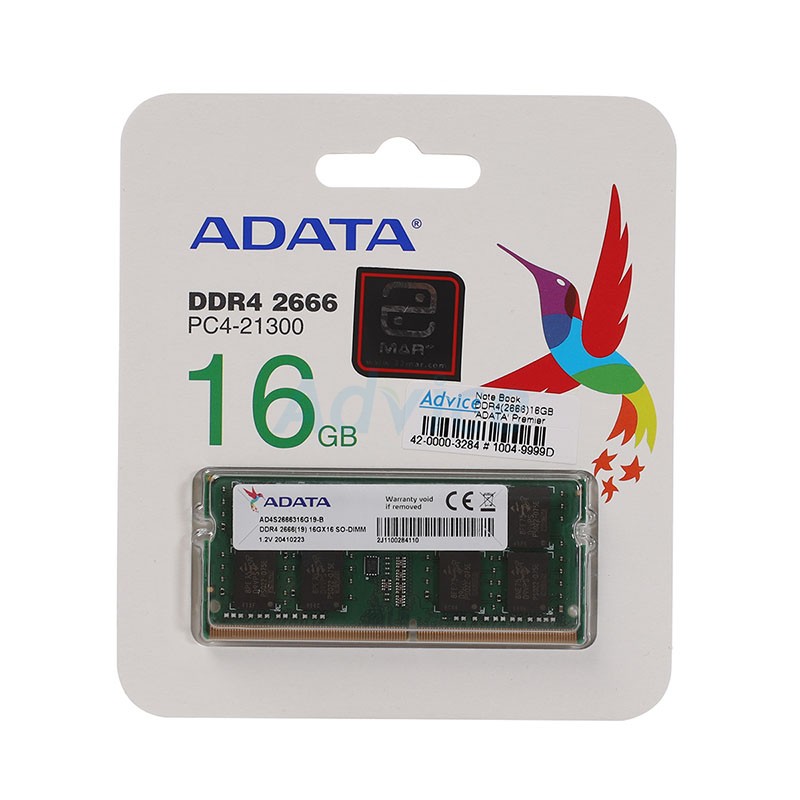RAM DDR4(2666, NB) 16GB ADATA Premier | Shopee Thailand