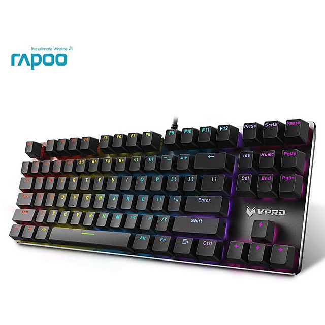 คีย์บอร์ดเกมมิ่ง Rapoo V500 RGB LED Backlit Mechanical Gaming Keyboard ปุ่มภาษาไทย 0IFk | Shopee ...