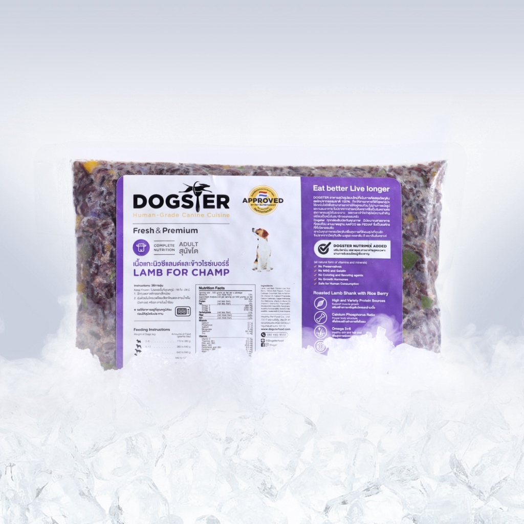DOGSTER FRESH ด็อกสเตอร์ เฟรช ขนาด500g. อาหารมื้อหลักสุนัข/อาหารสด แช่ ...