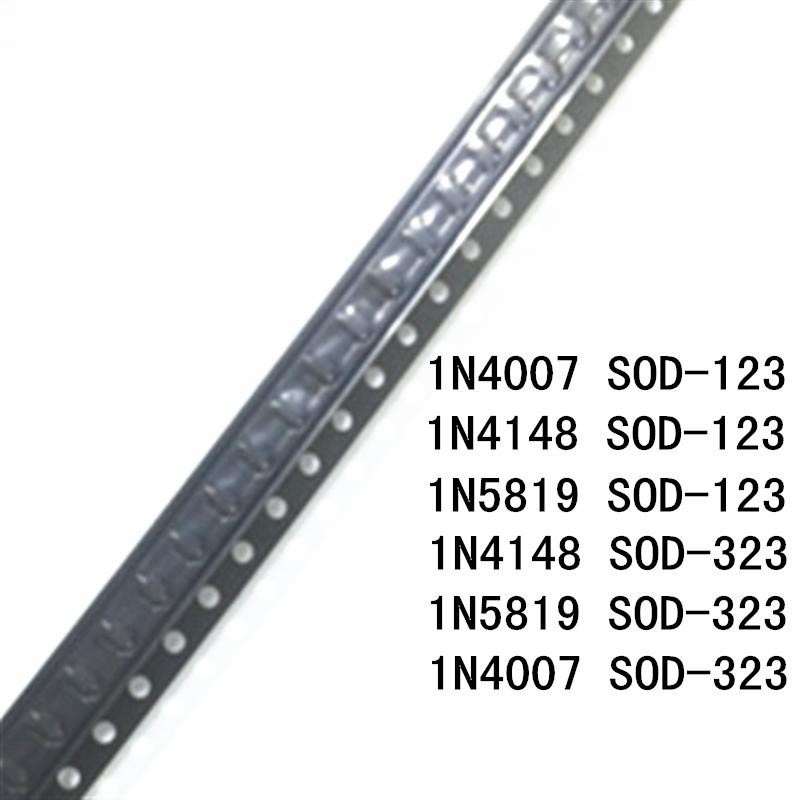 50pcs SMD diode 0805 SOD-123 1N5819 1N4007 1N4148 SOD123 SOD-323 1206 1N4148WS 1N5819WS B5819WS ...