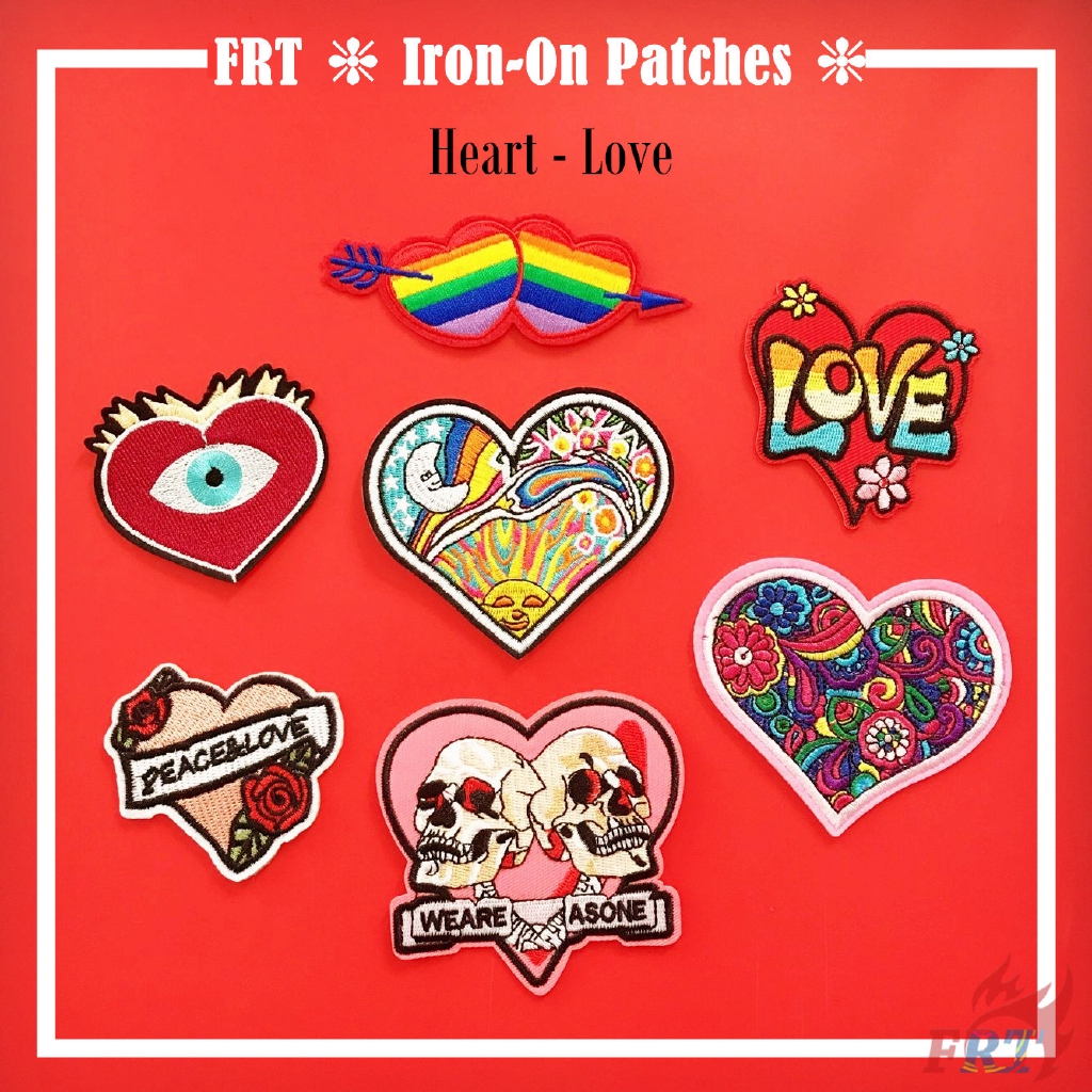 ☸ VSCO：Heart - Love Patch ☸ 1Pc Diy Sew on Iron on Badges Patches | Shopee Thailand