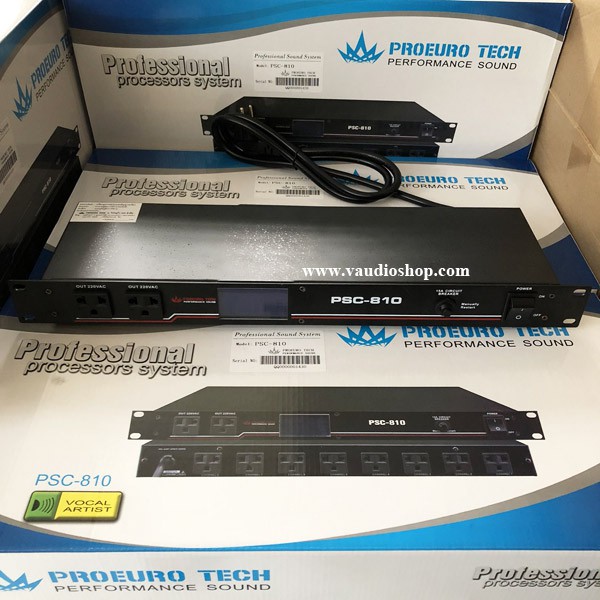 PROEUROTECH PSC-810 เบรกเกอร์ 10ช่อง แสดงโวลท์ Power Breaker รางปลั๊กไฟใส่แร็ค โปรยูโร เทค ...
