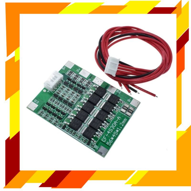 3.7V Li-ion BMS 4S 30A 16.8V วงจรป้องกันแบตเตอรี่ PCB Protection Board ...