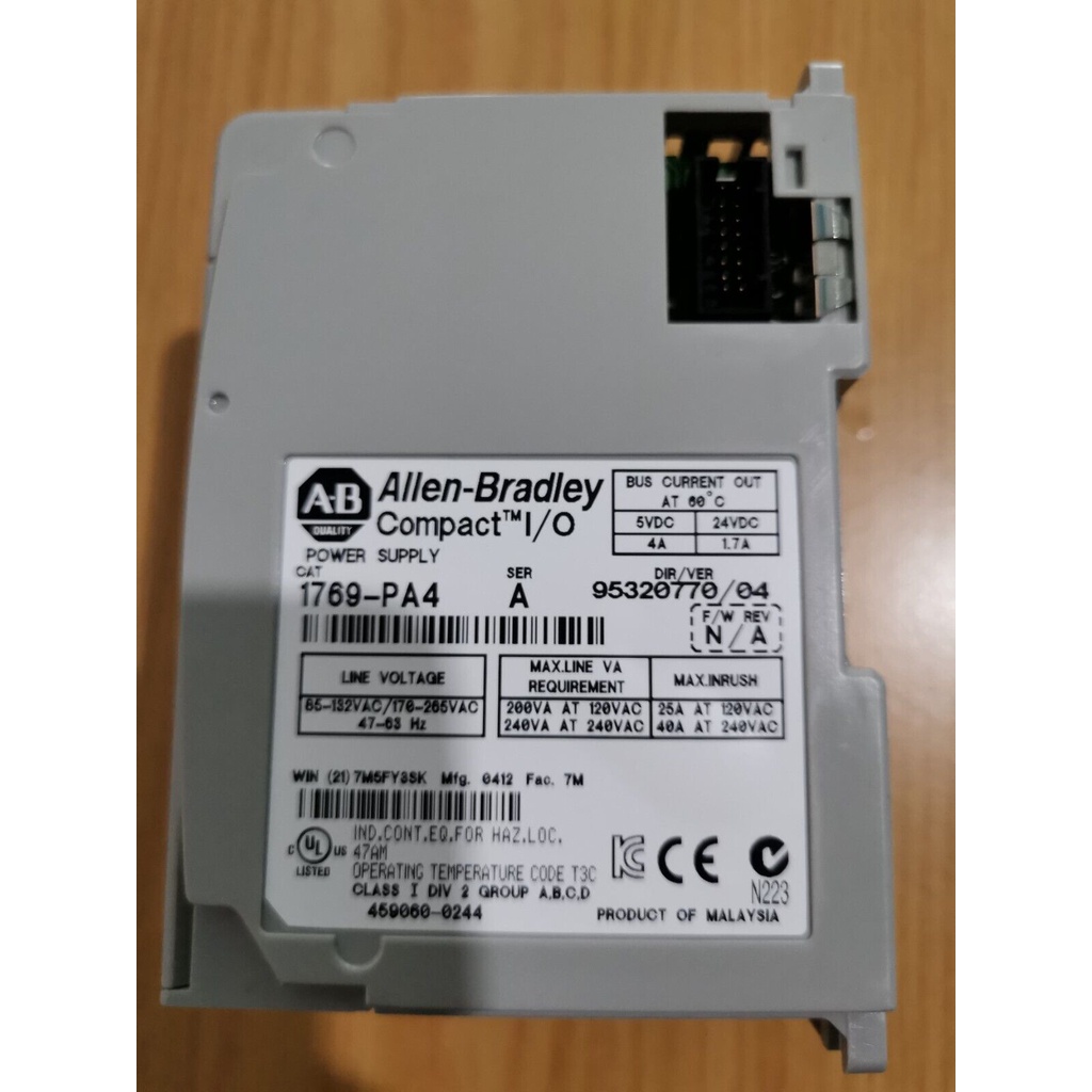 New AB 1769-PA4 / A for CompactLogix Power Supply 120/240 VAC | Shopee ...
